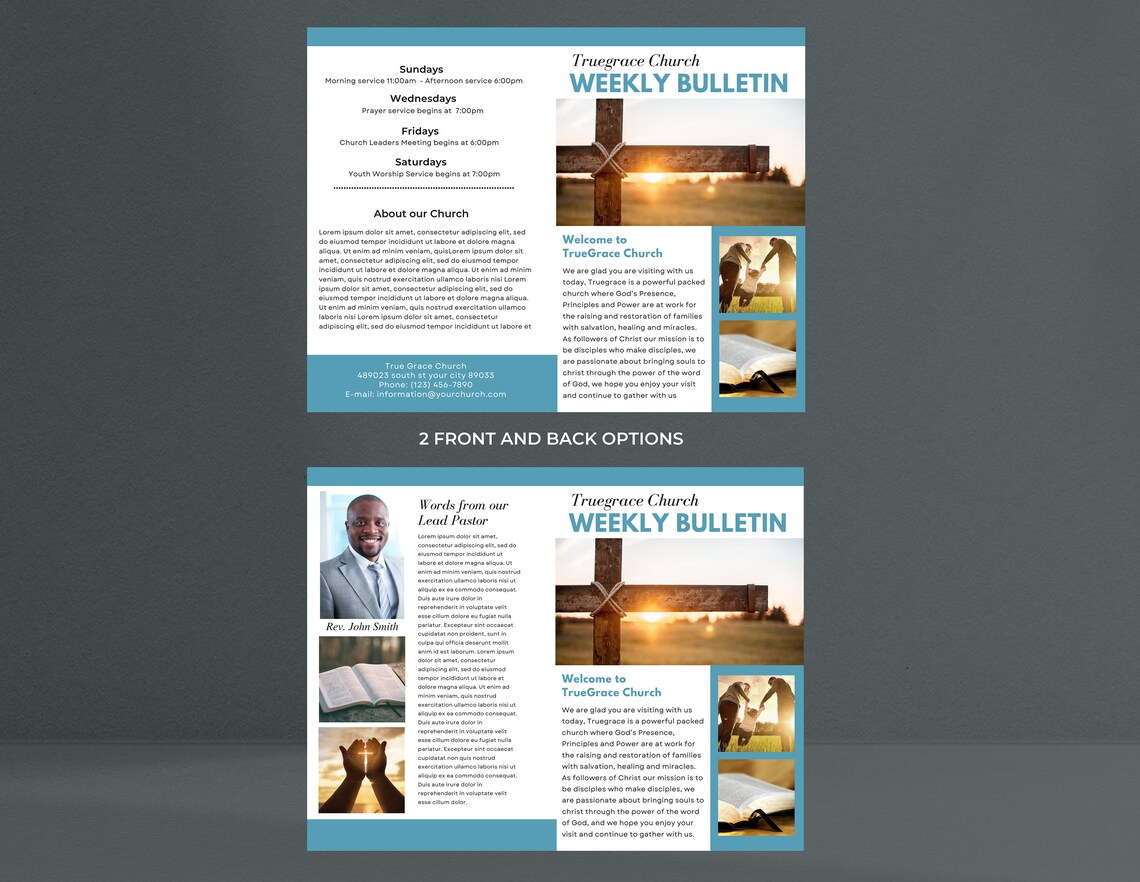 DIY Church Bulletin Template - Etsy