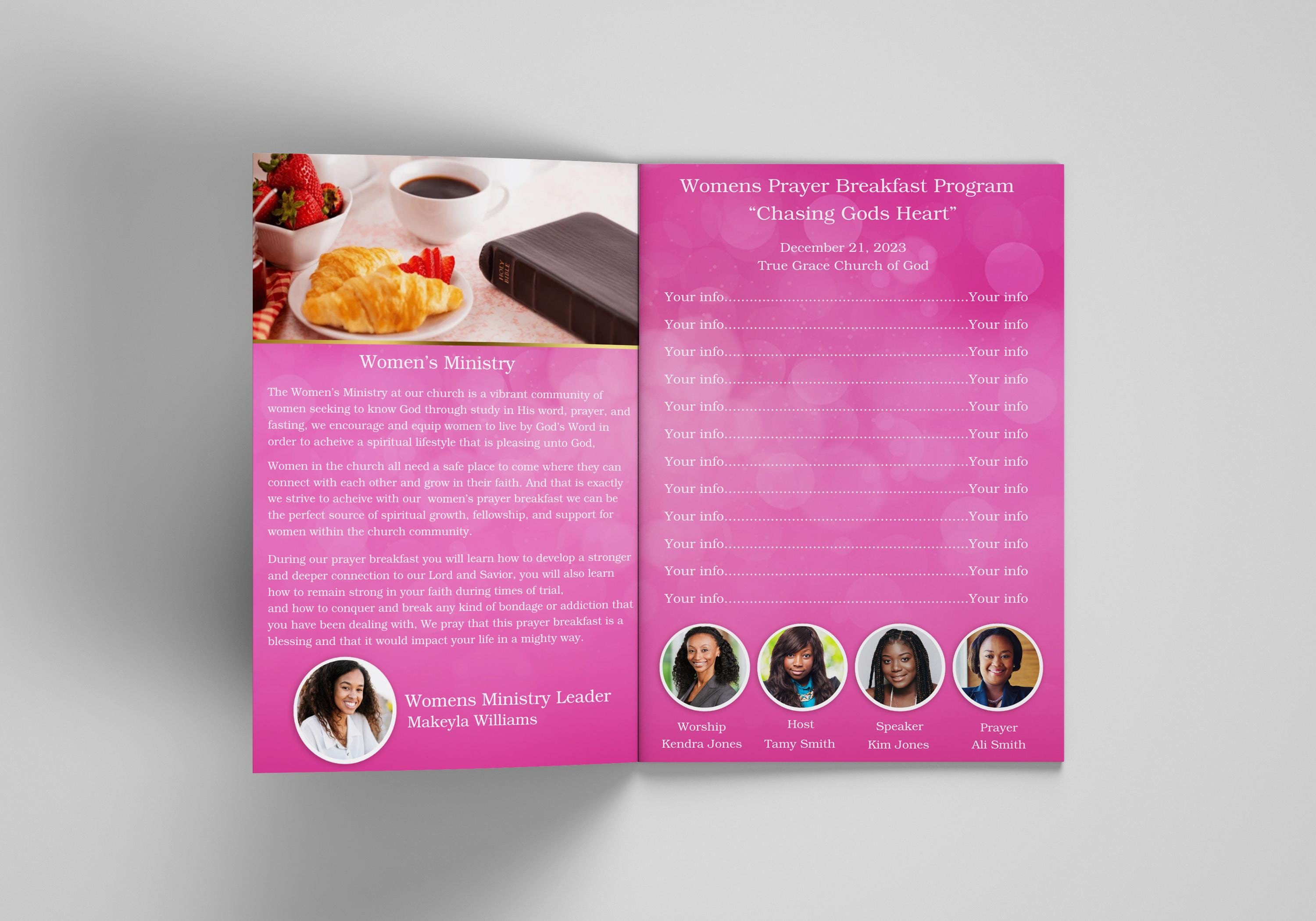 Womens Prayer Breakfast Program, Womens Prayer Breakfast Church Program ...