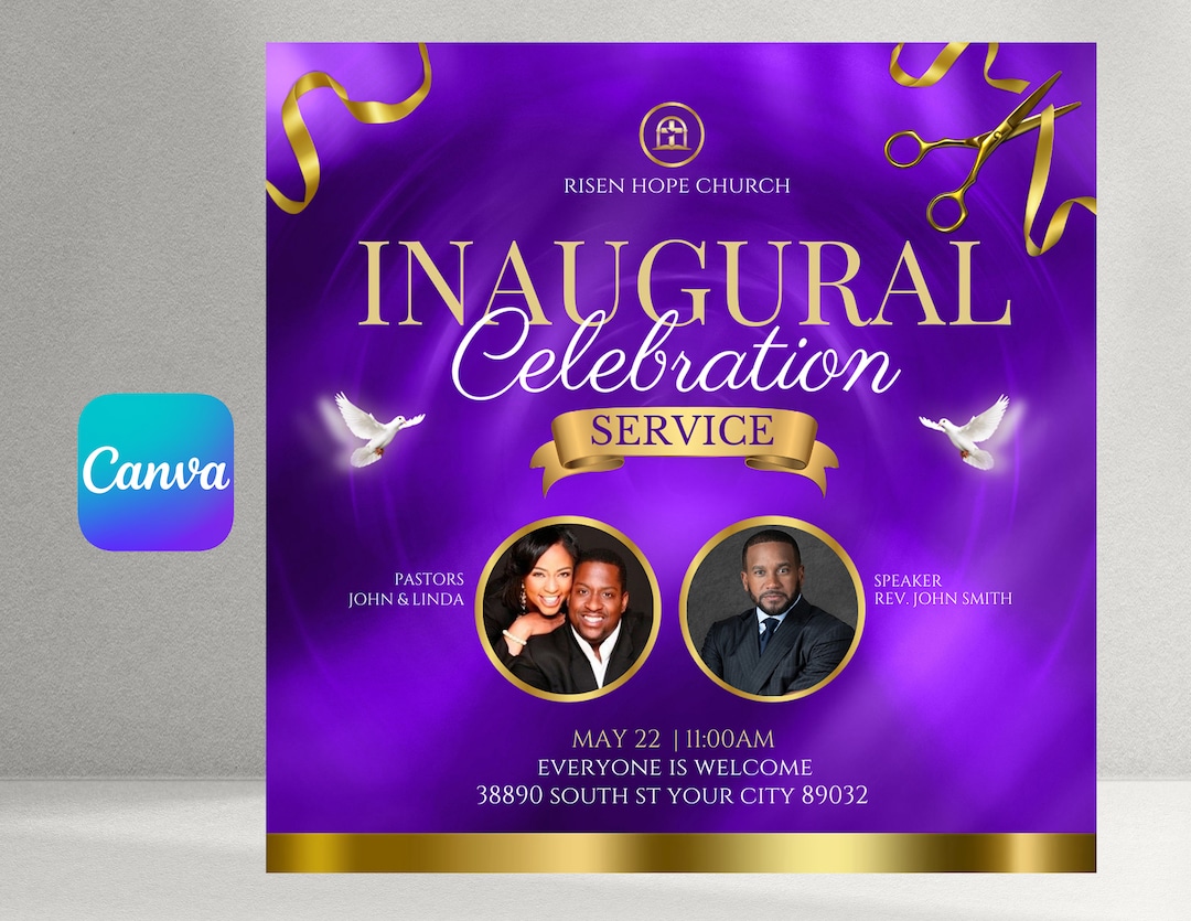 Church Inaugural Service Flyer, Church Flyer - Etsy