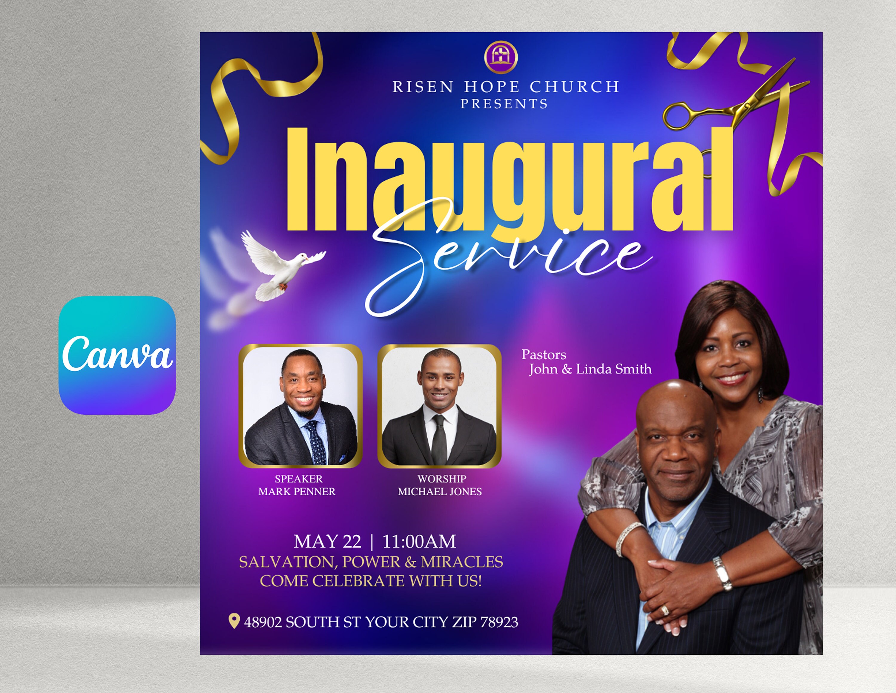 Church Inaugural Flyer, Church Flyer - Etsy