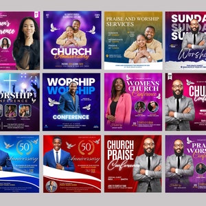 50 Church Flyers Bundle - Etsy