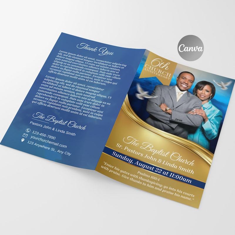 Pastor Retirement Program Template - Etsy