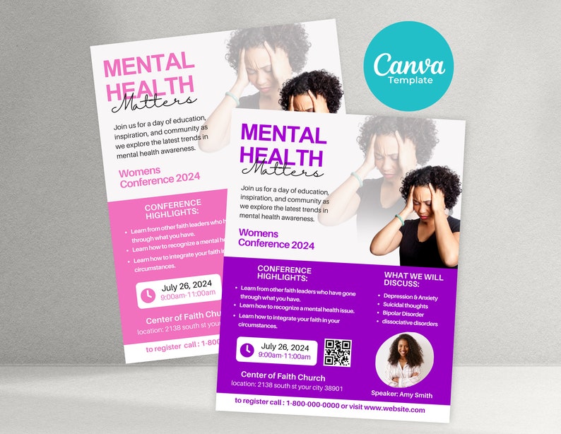Mental Health Conference Flyer, Mental Health Church Conference Flyer ...