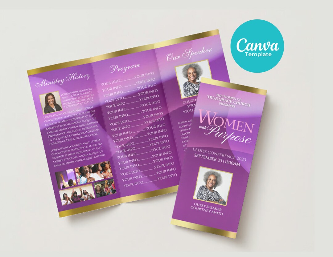 Womens Church Conference Program Template, Womens Church Conference ...