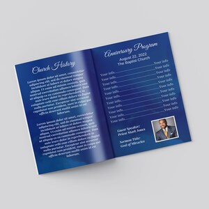 DIY Church Anniversary Program Template - Etsy