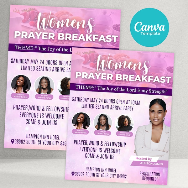 Prayer Breakfast Flyer Template - Etsy