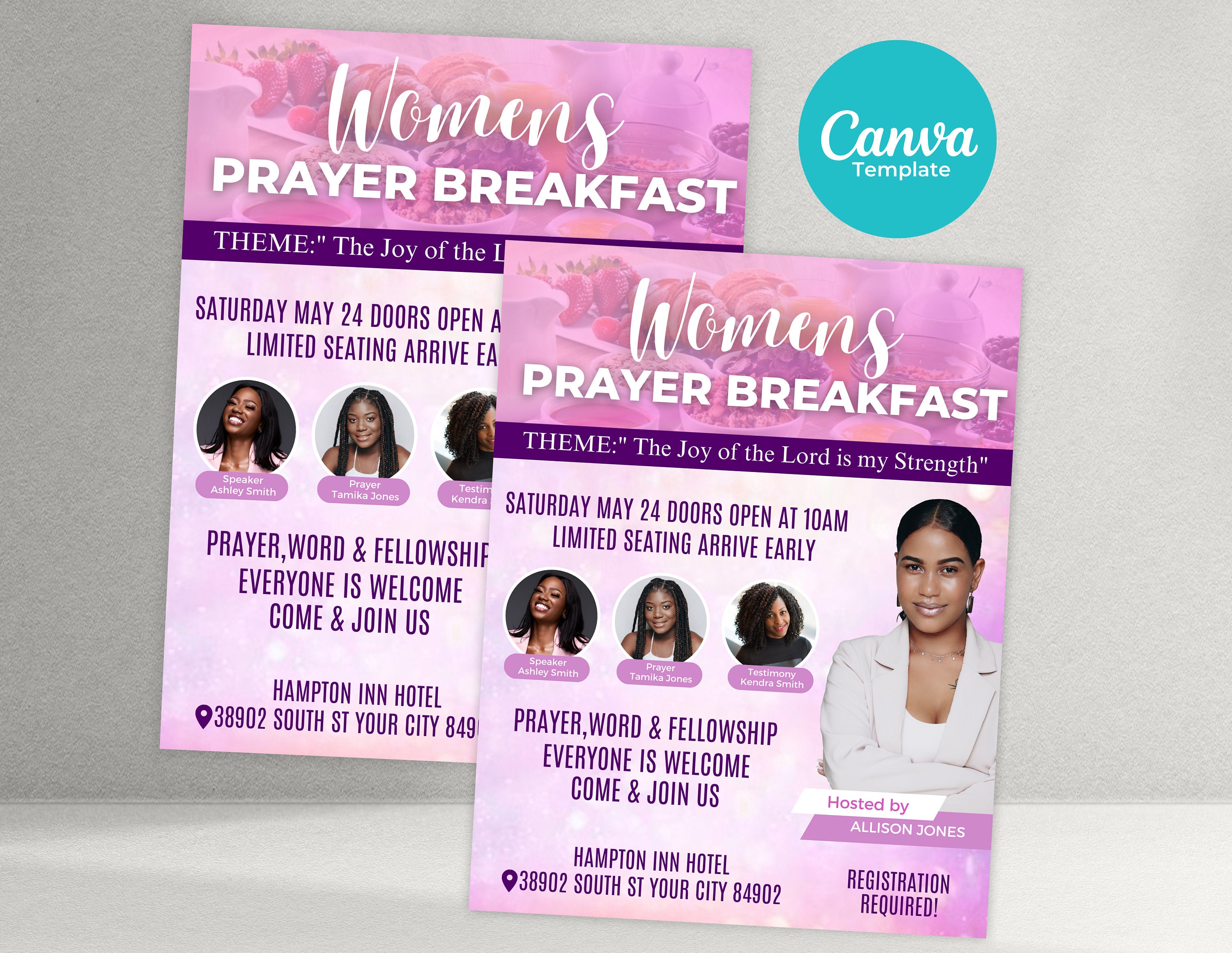 Womens Prayer Breakfast Flyer, Church Flyer - Etsy