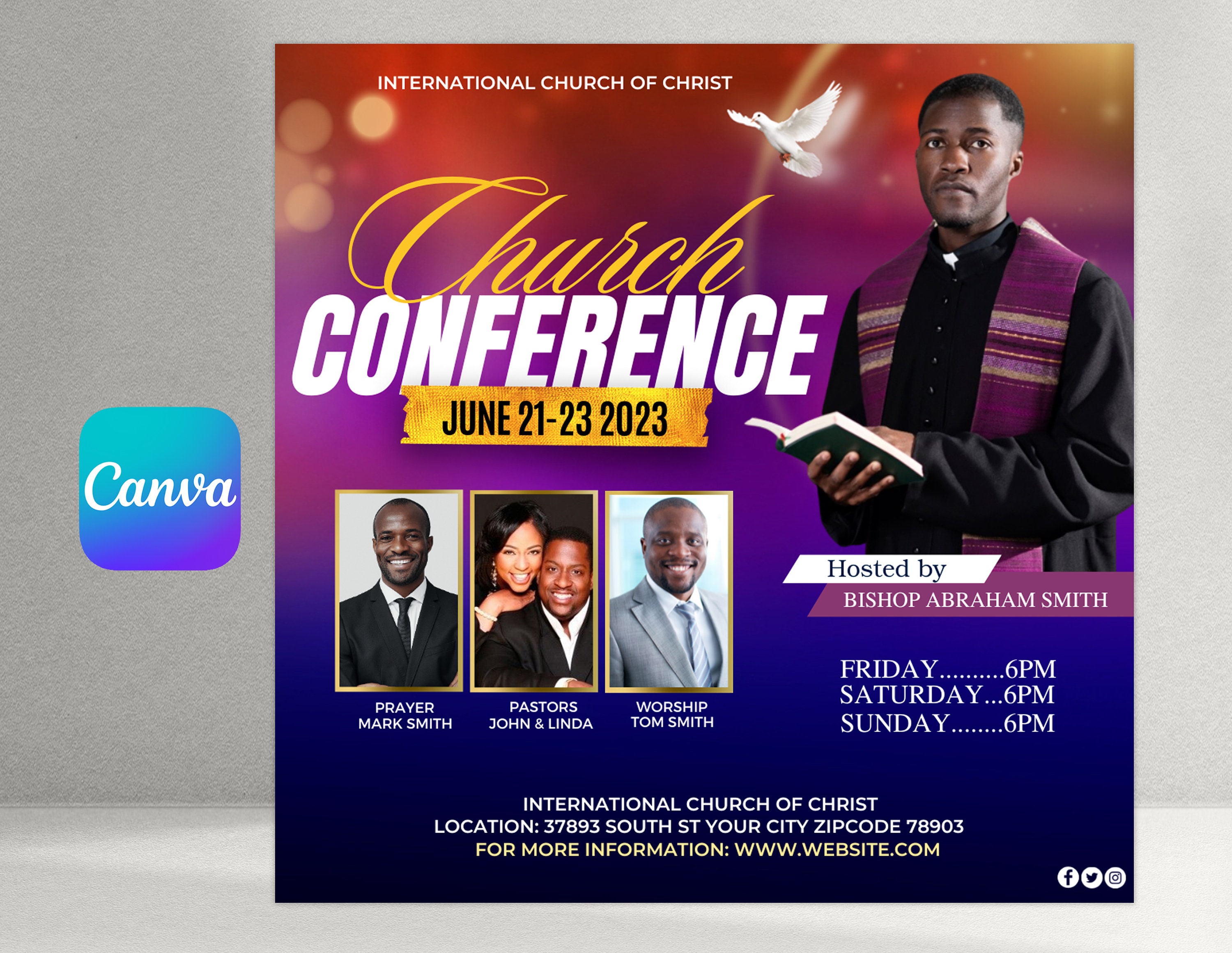 Church Flyer, Church Conference Flyer - Etsy