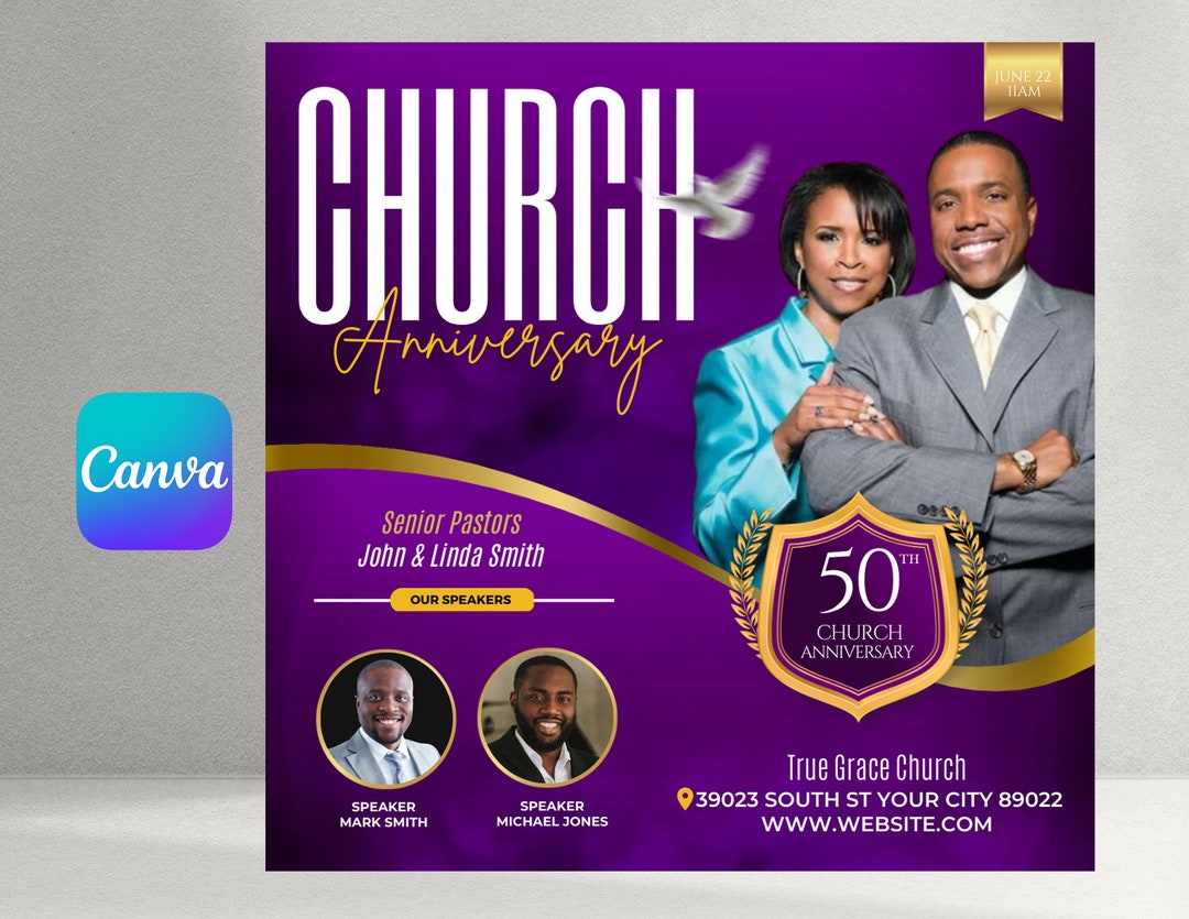 Church Anniversary Flyer - Etsy
