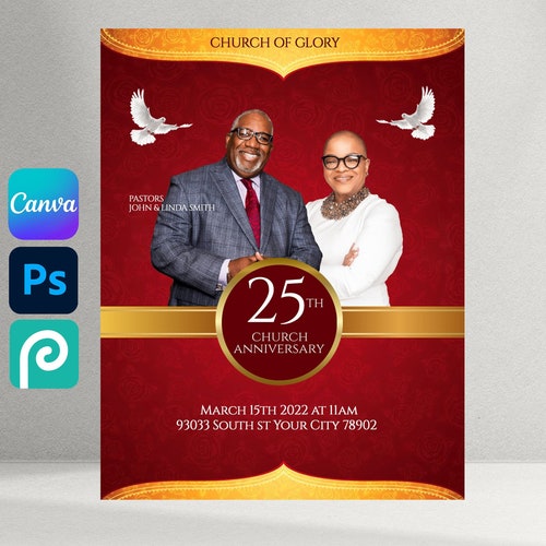 DIY Church Anniversary Program Template - Etsy