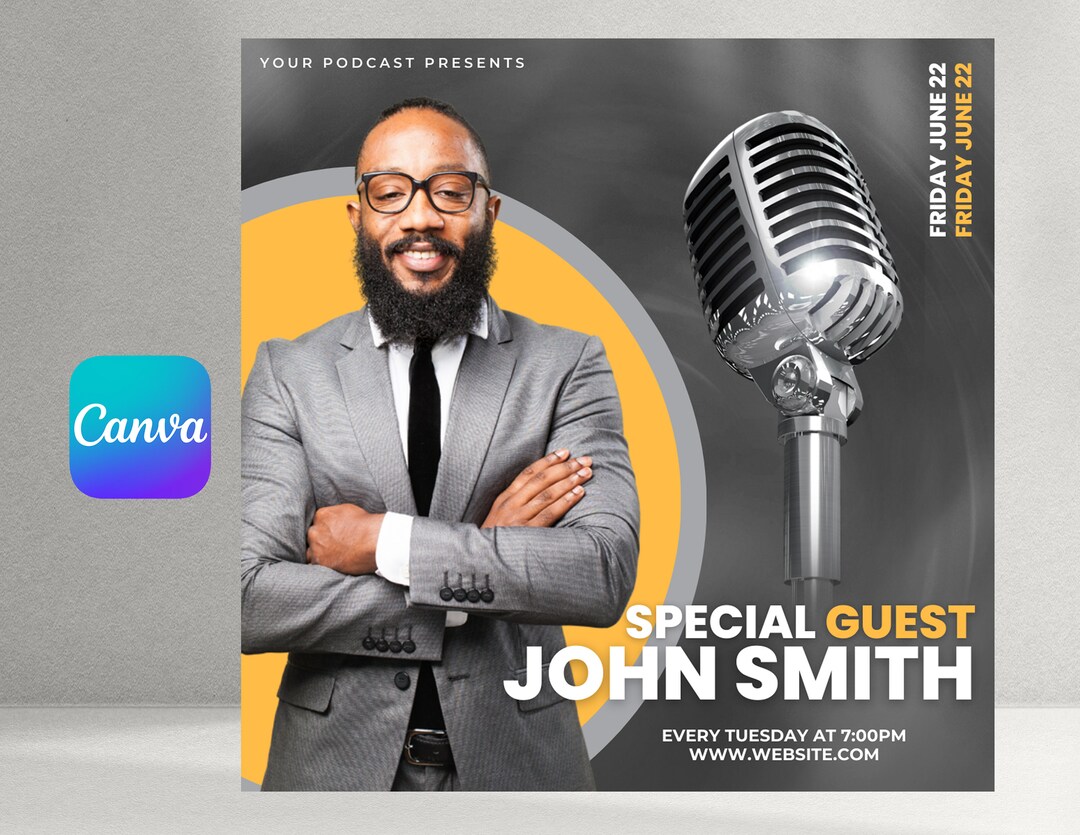 Podcast Flyer Template - Etsy