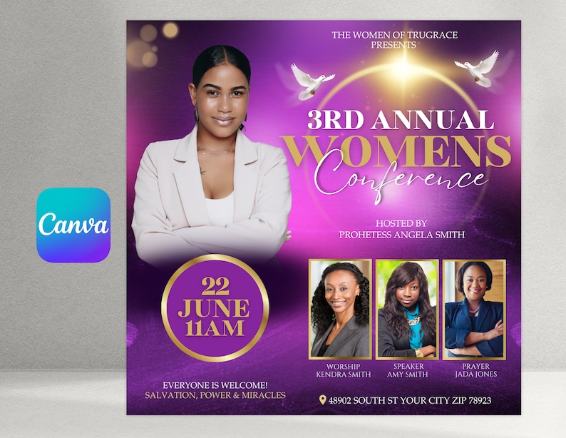 Womens Church Conference Flyer, Church Flyer - Etsy