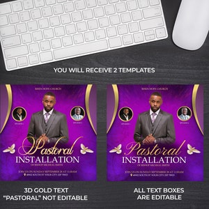 Pastoral Installation Church Flyer, Church Flyer - Etsy