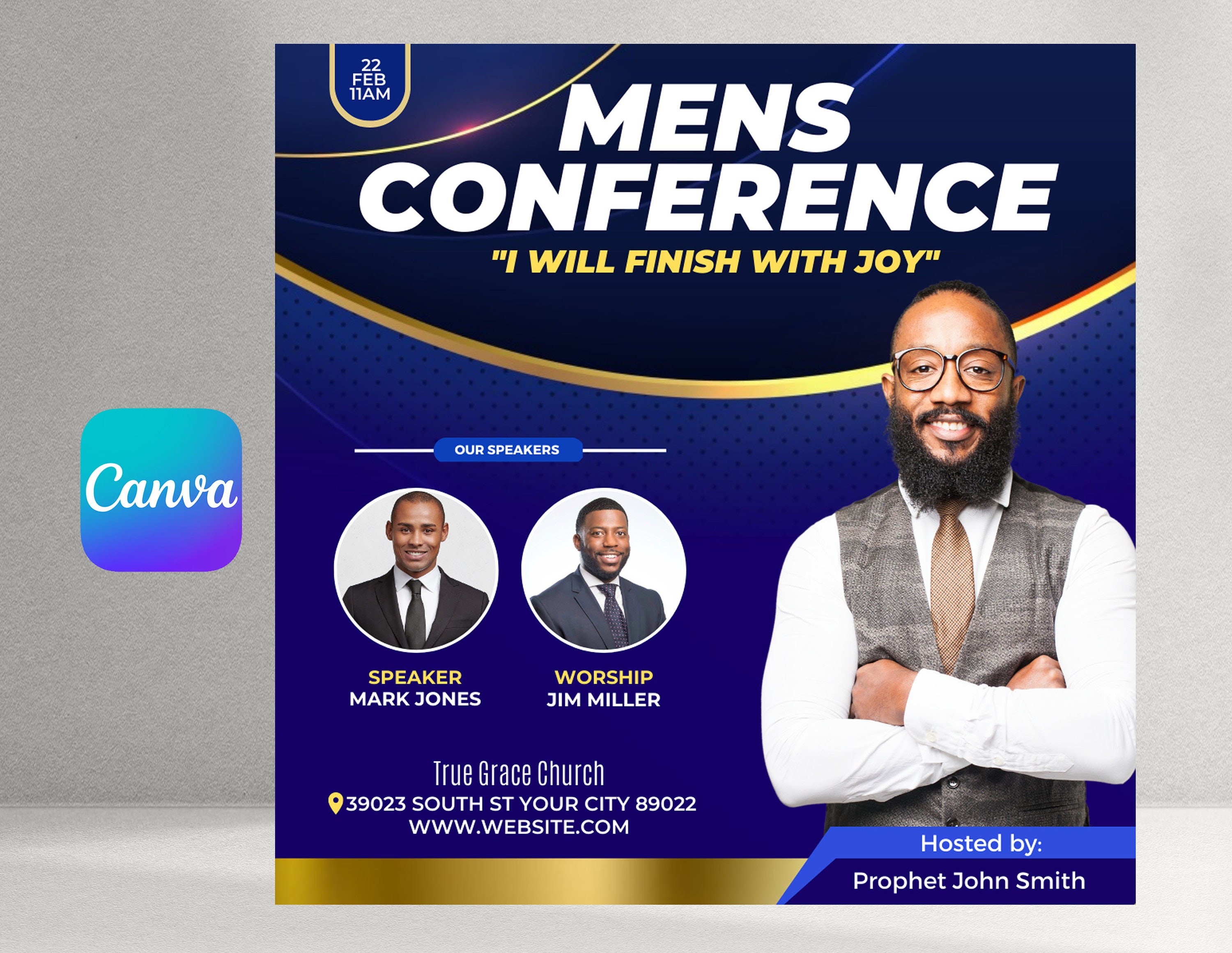 Mens Church Conference Flyer - Etsy