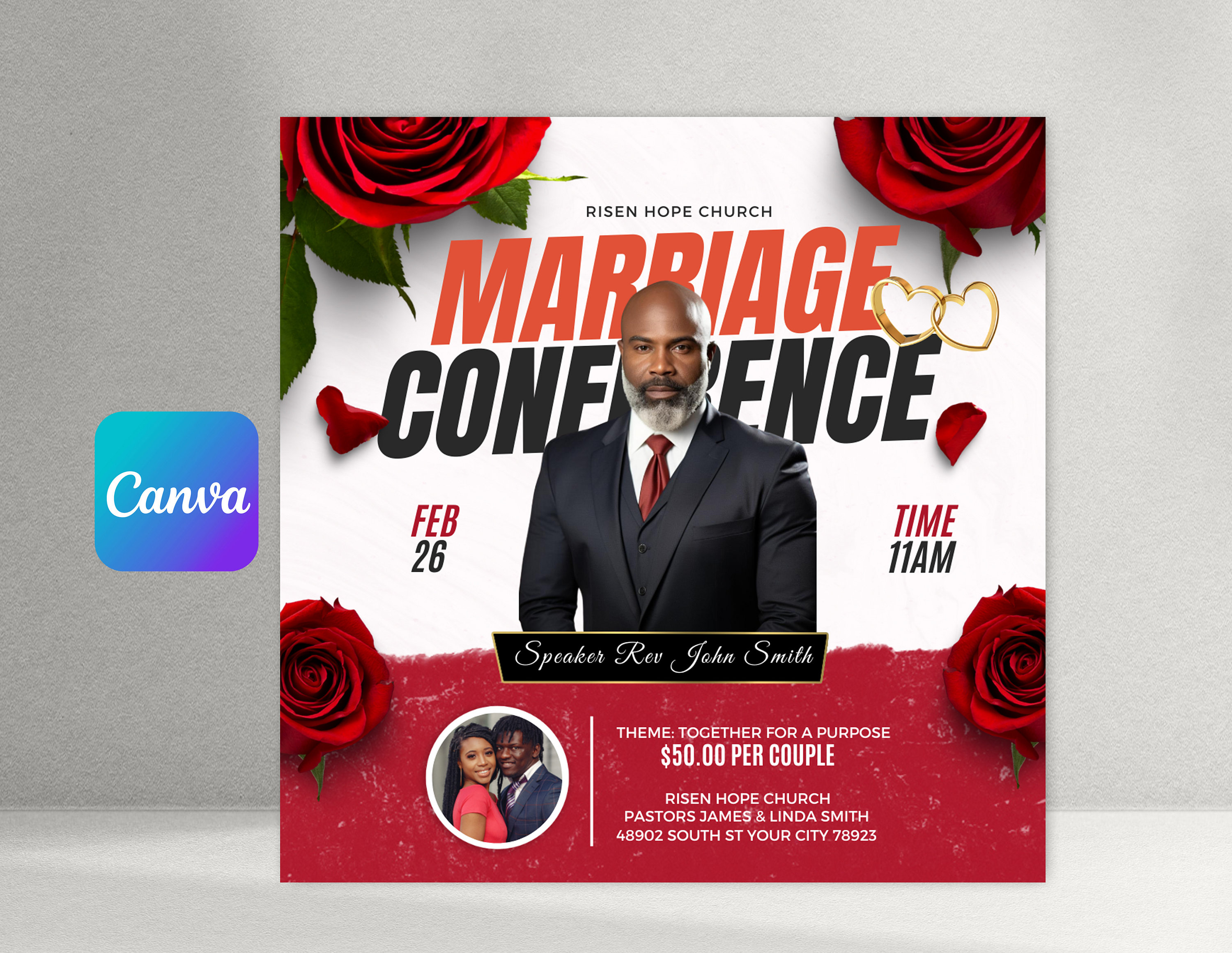 Marriage Conference Church Flyer - Etsy