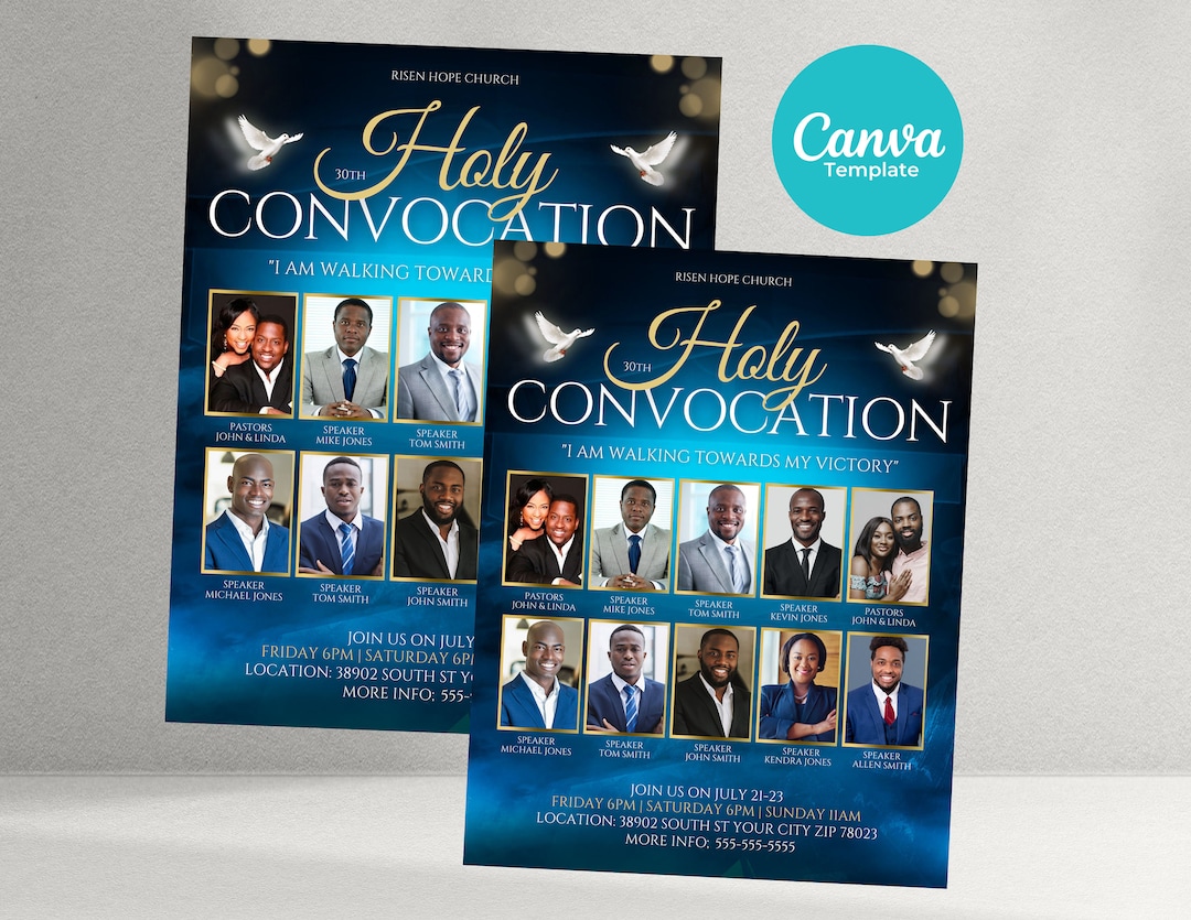 Holy Convocation Church Flyer, Church Flyer - Etsy