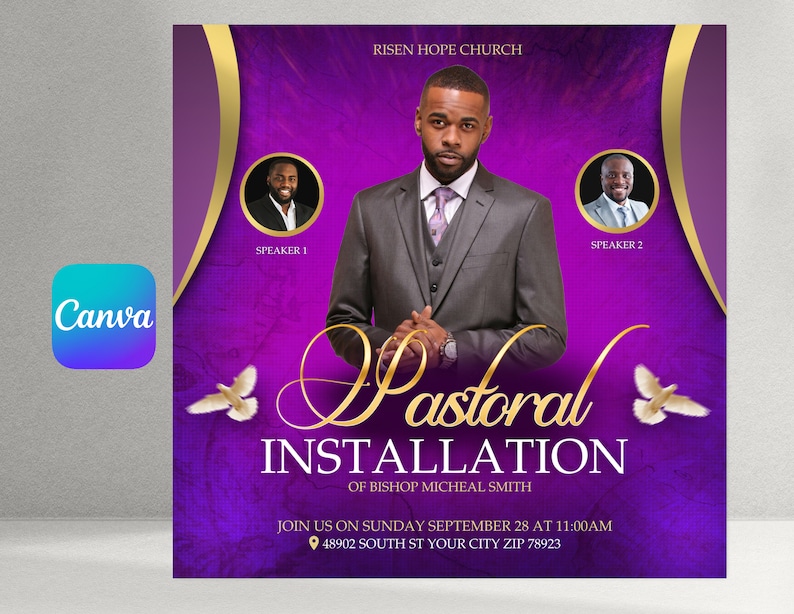 Pastoral Installation Church Flyer, Church Flyer - Etsy