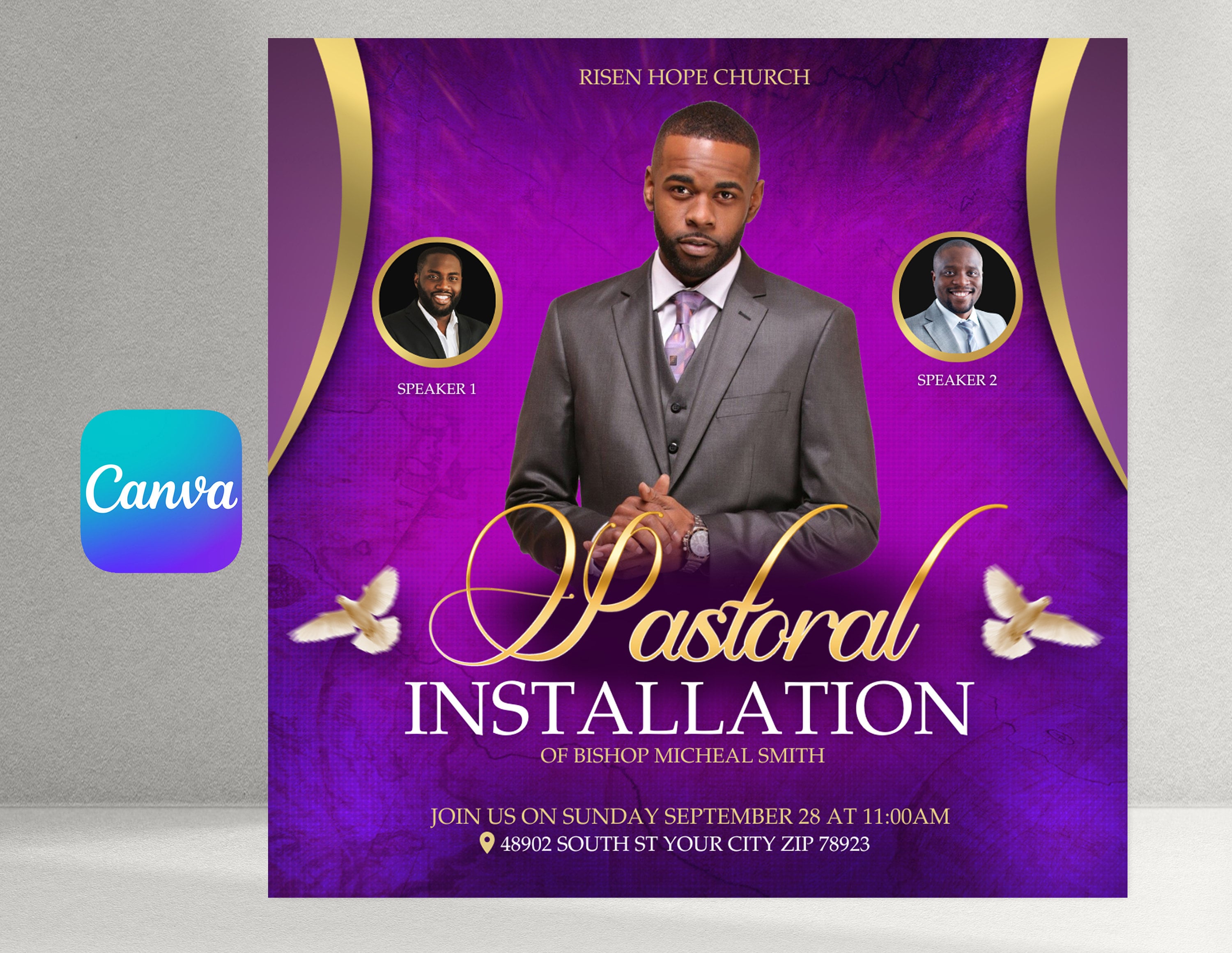 Pastoral Installation Church Flyer, Church Flyer - Etsy