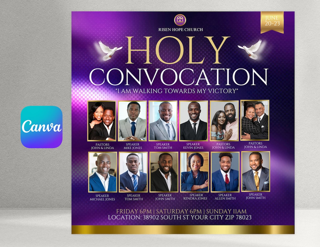 Holy Convocation Church Flyer, Church Flyer - Etsy