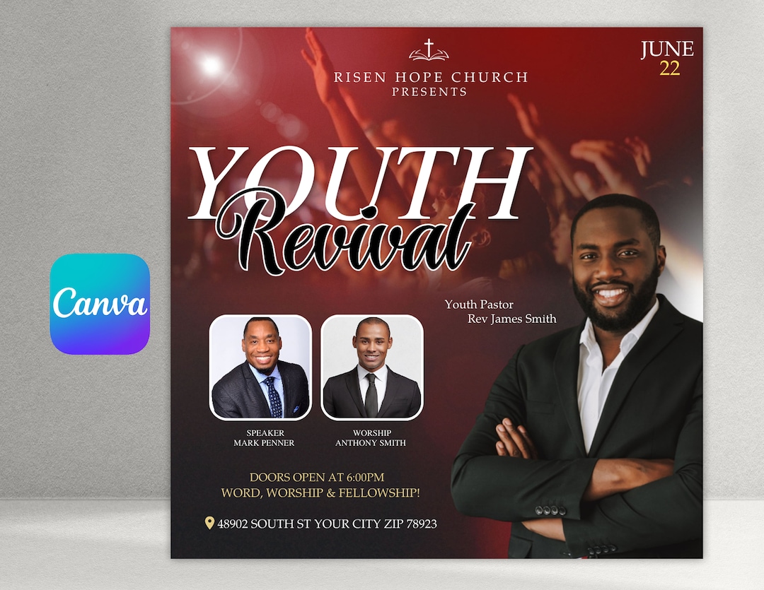 Youth Church Flyer, Church Flyer - Etsy