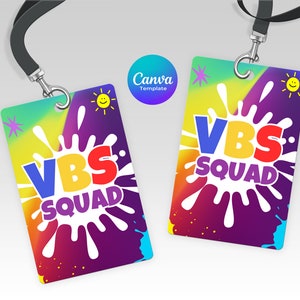 Vacation Bible School Badge Template, VBS Badge, VBS Volunteer Badge ...