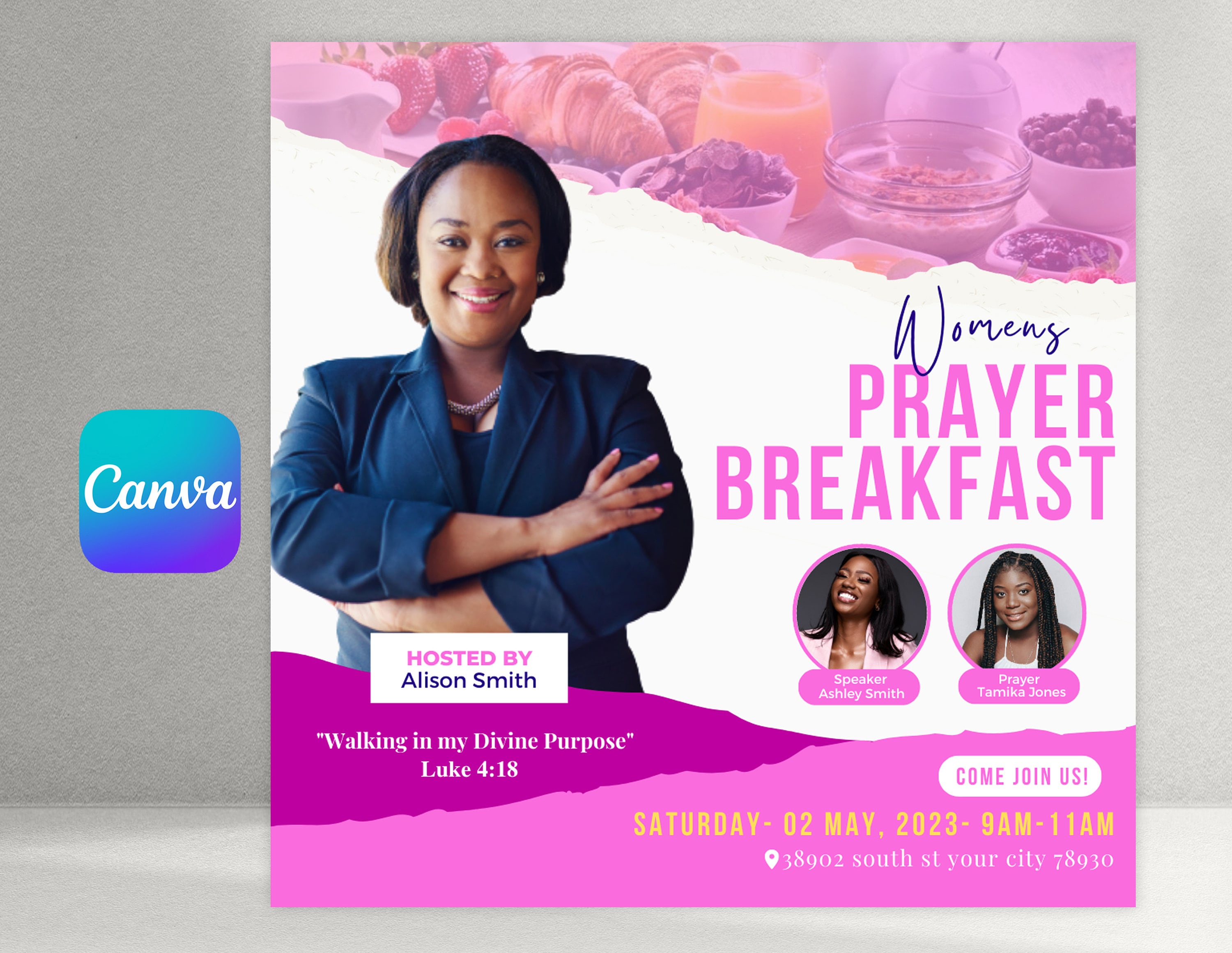 Womens Prayer Breakfast Church Flyer - Etsy