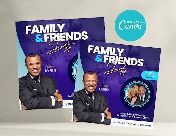Church Friends And Family Day Flyers