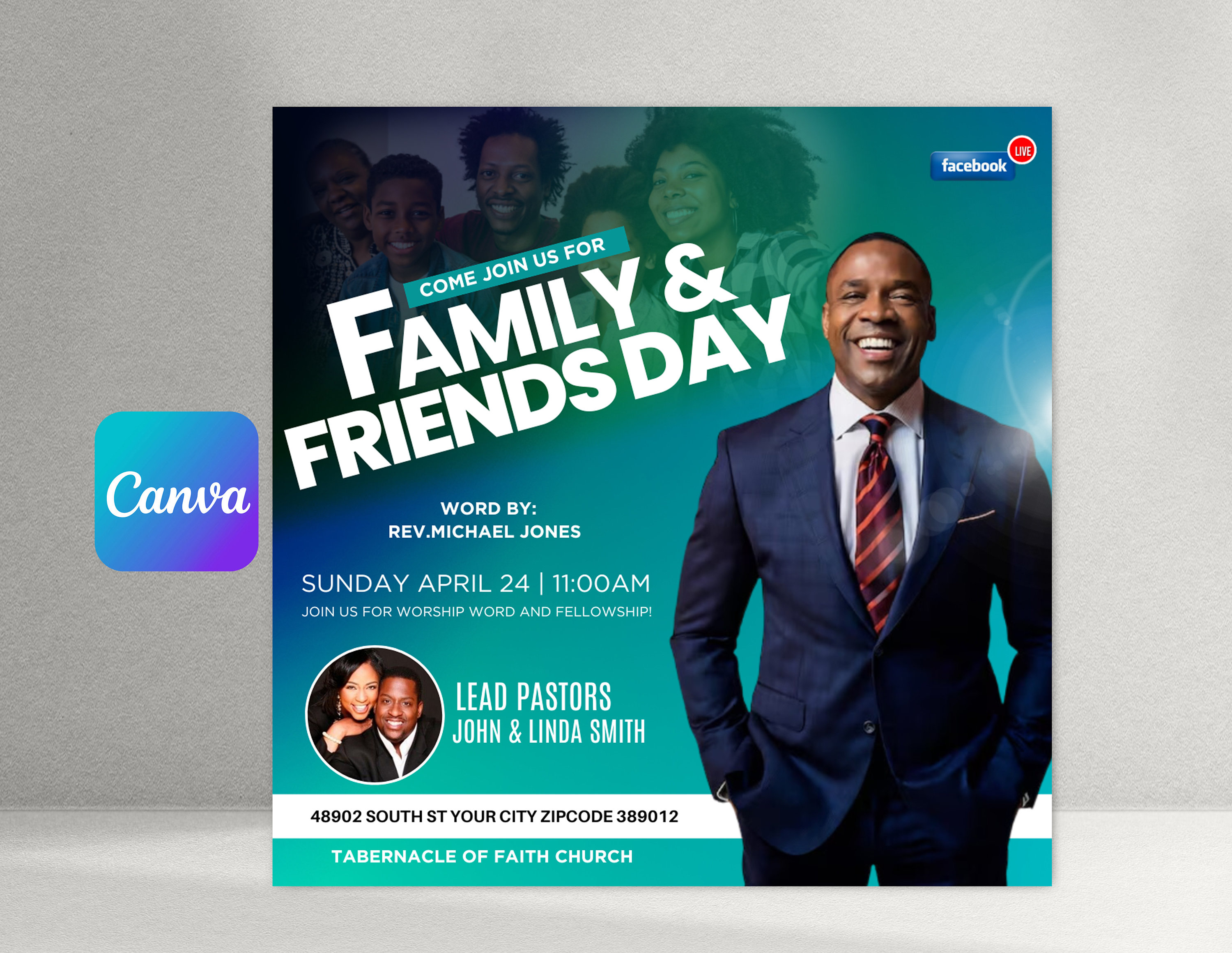 Family and Friends Day Church Flyer - Etsy