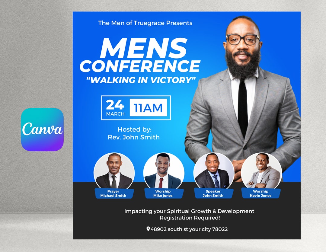 Mens Church Conference Flyer - Etsy