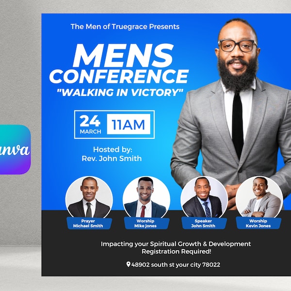 Mens Conference Flyer - Etsy