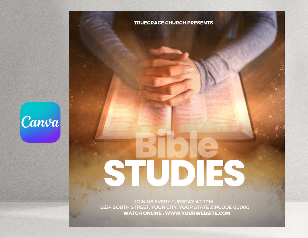 Bible Study Flyer, Church Flyer - Etsy