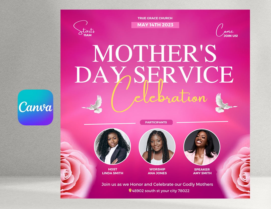 Mother Day Church Flyer - Etsy