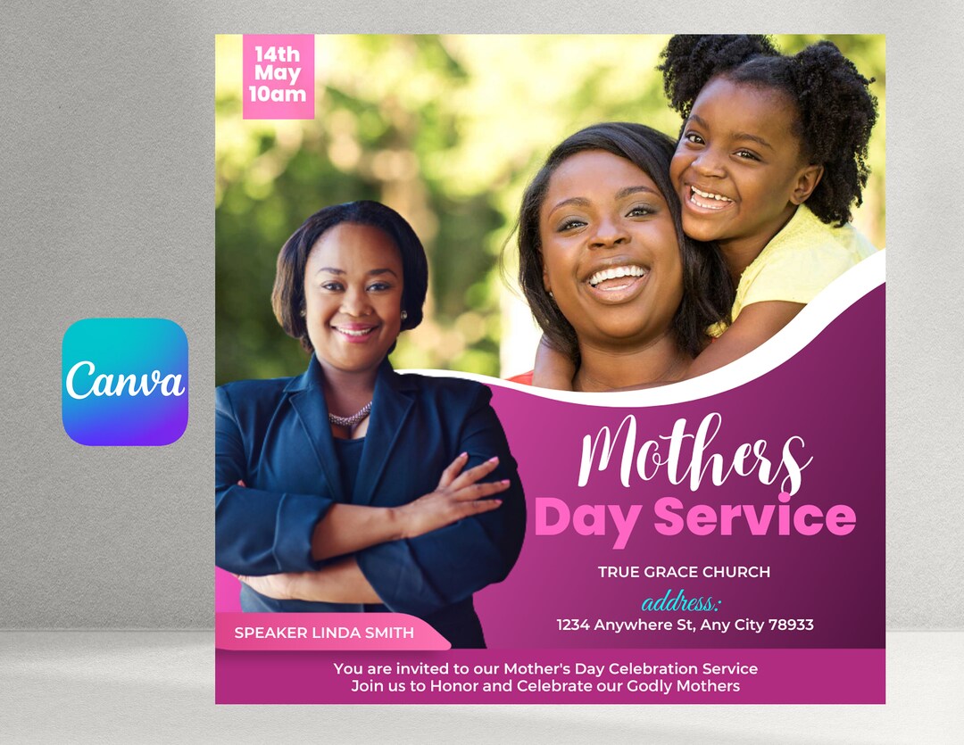 Mothers Day Church Flyer - Etsy