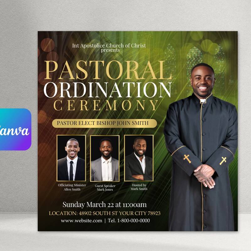 Pastor Installation Certificate - Etsy