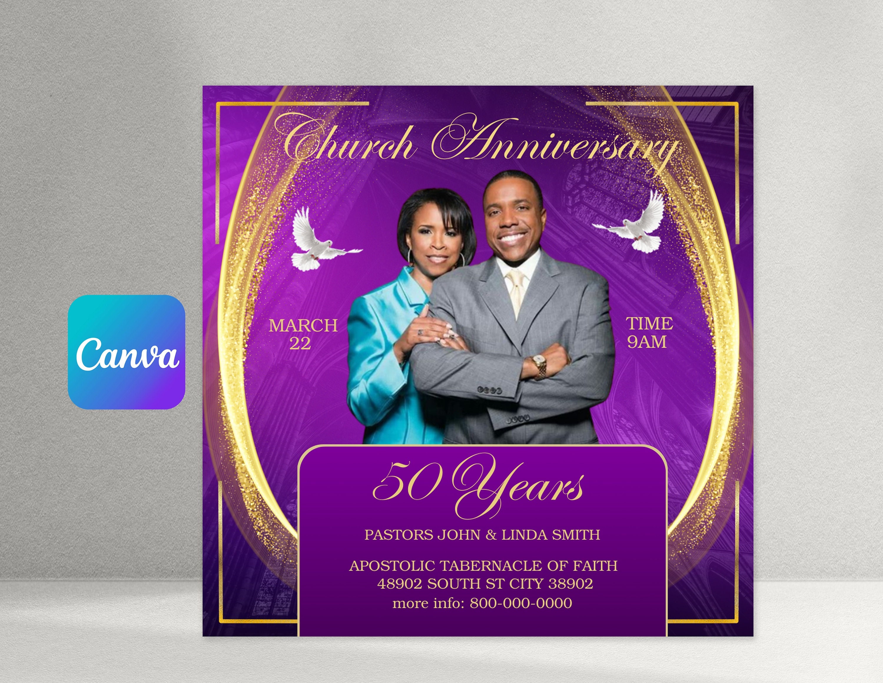 Church Anniversary Flyer, Church Flyer - Etsy