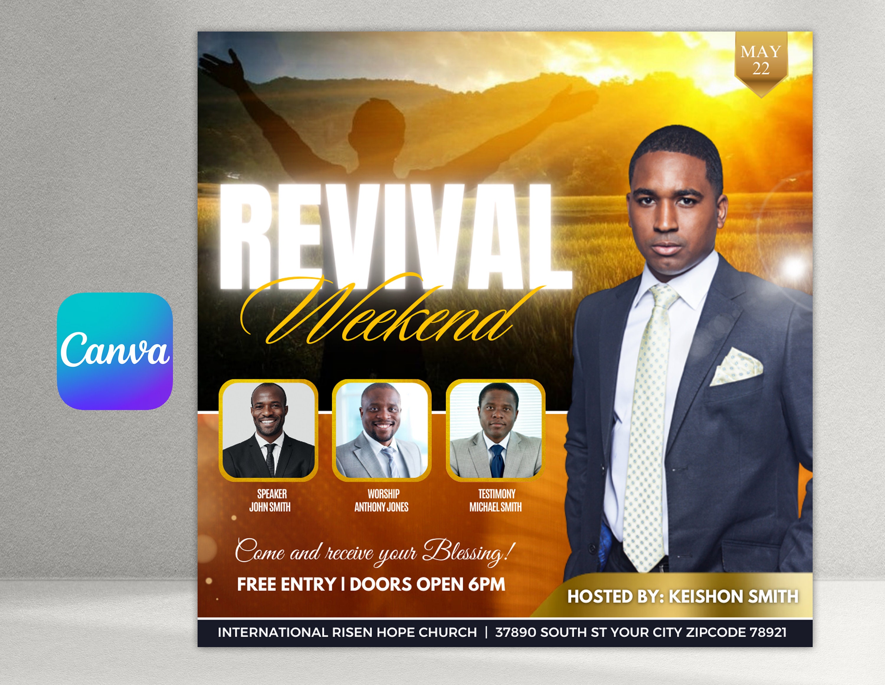 Church Flyer, Church Revival Flyer - Etsy