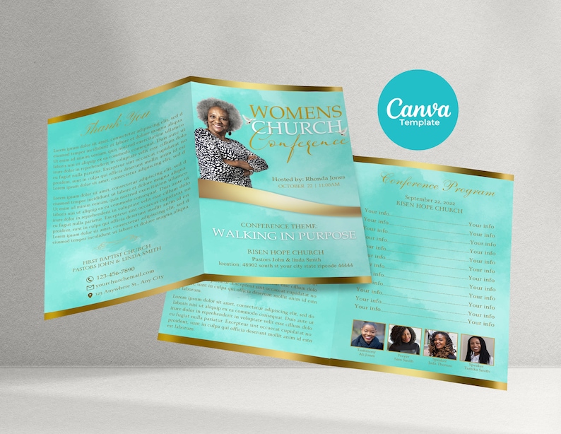 Womens Church Conference Brochure, Womens Church Conference Program - Etsy