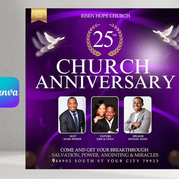 Church Anniversary Background - Etsy