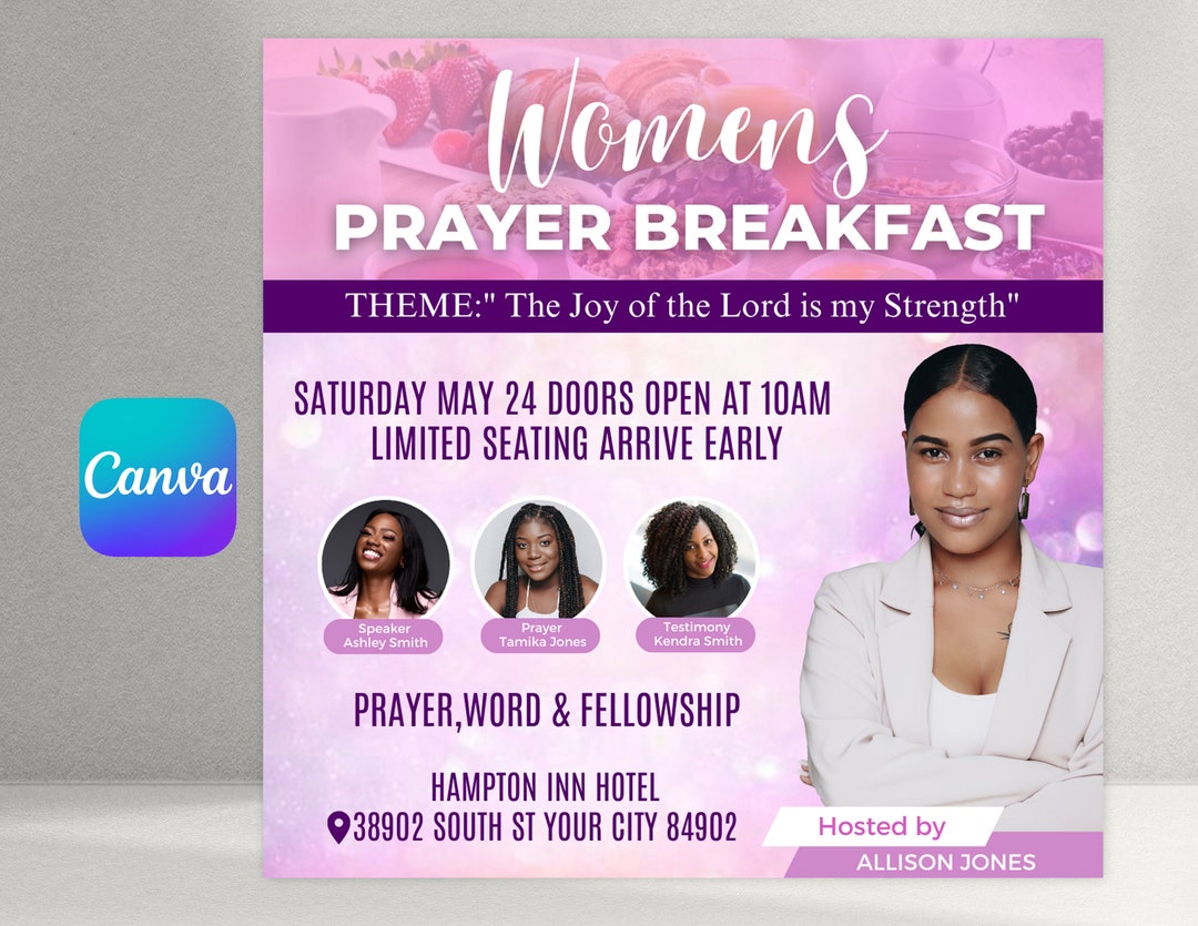 Womens Prayer Breakfast Church Flyer - Etsy