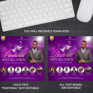 Pastoral Installation Church Flyer, Church Flyer - Etsy