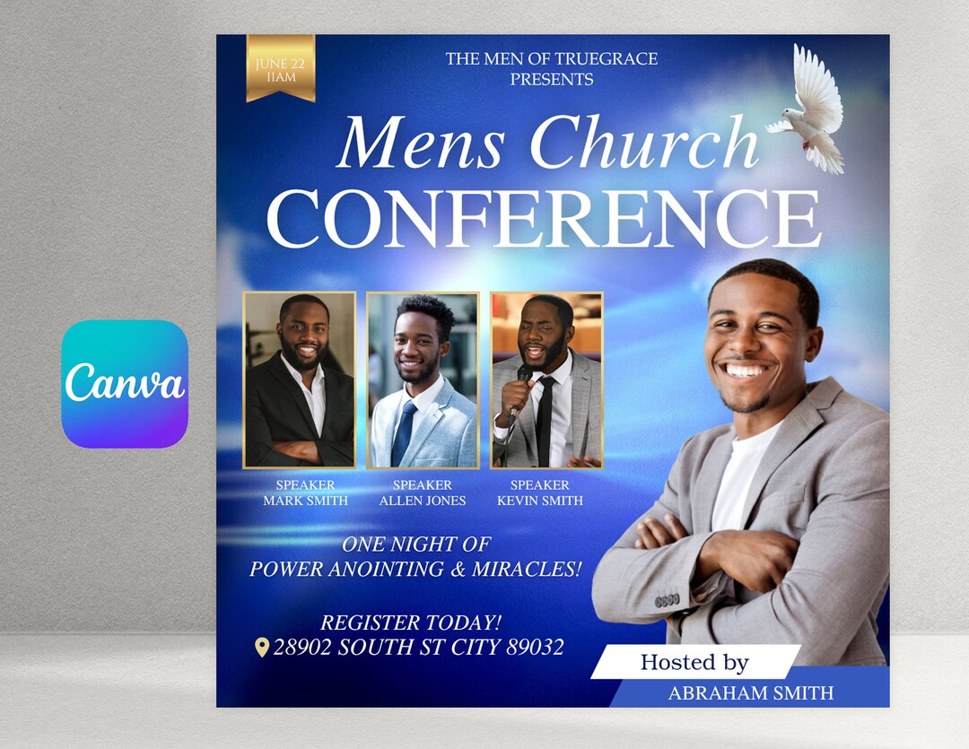 Mens Church Conference, Church Flyer - Etsy