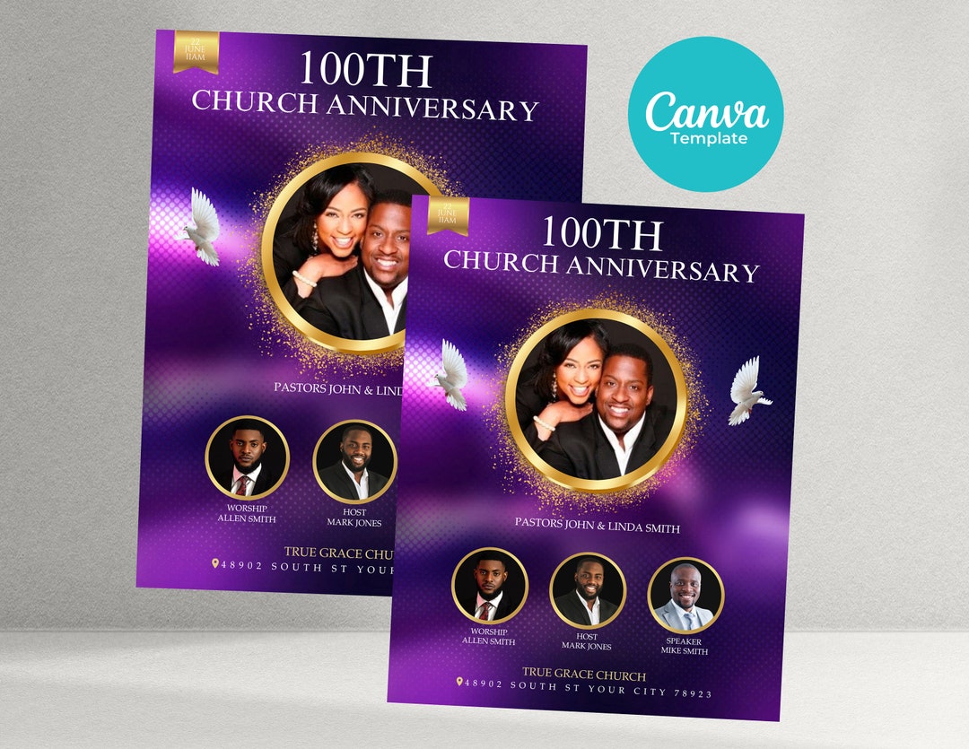 Church Anniversary Flyer, Church Flyer - Etsy