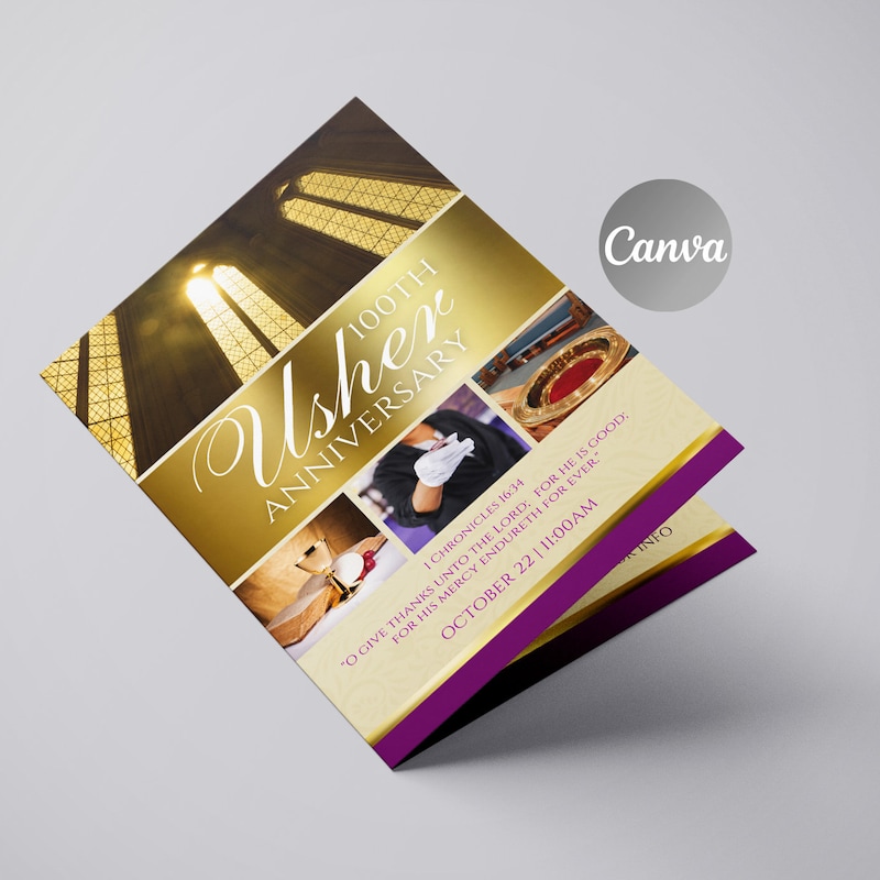 Ushers Anniversary Program - Etsy