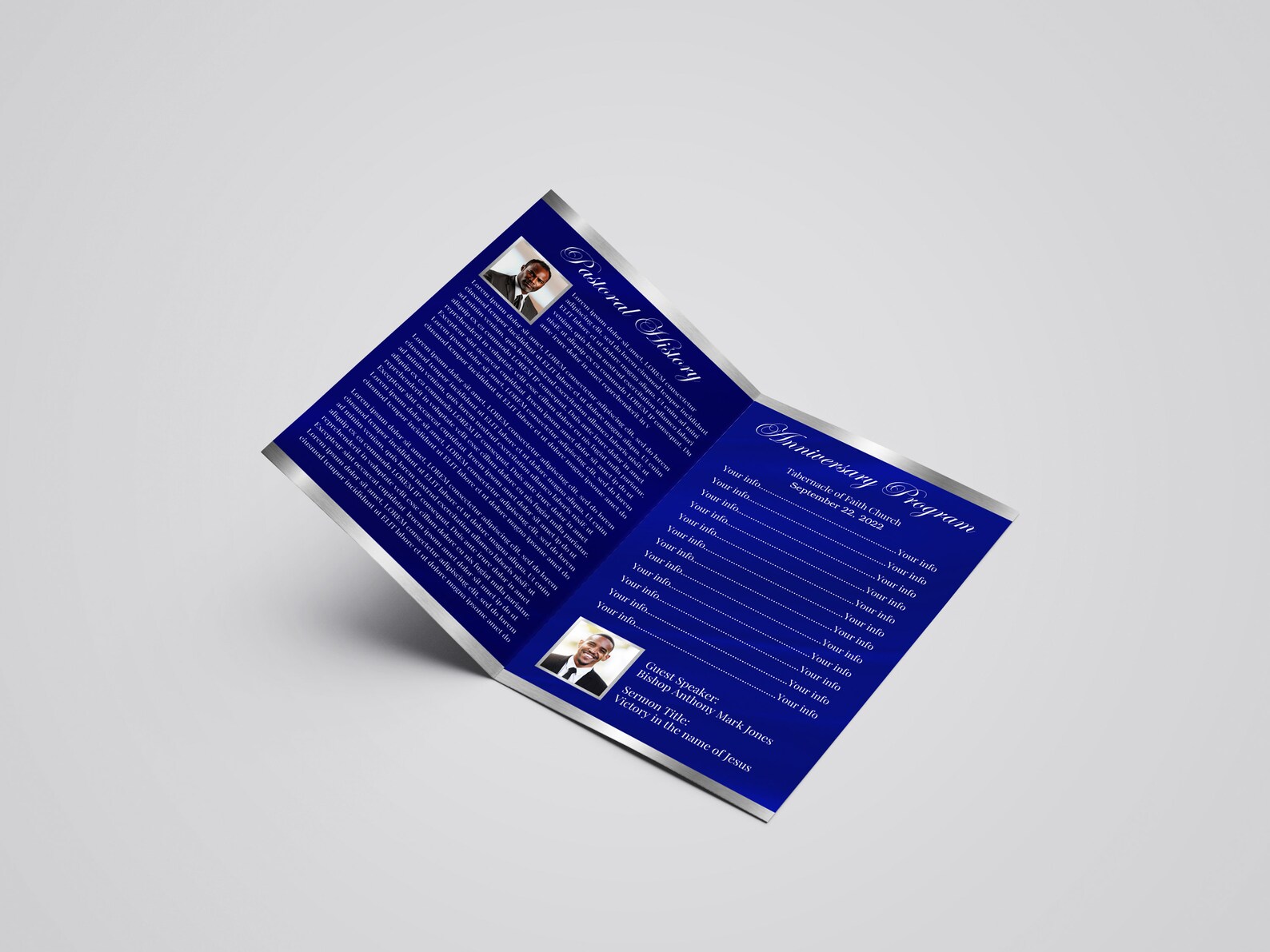 Pastor Appreciation Program, Pastor Appreciation Brochure, Church ...