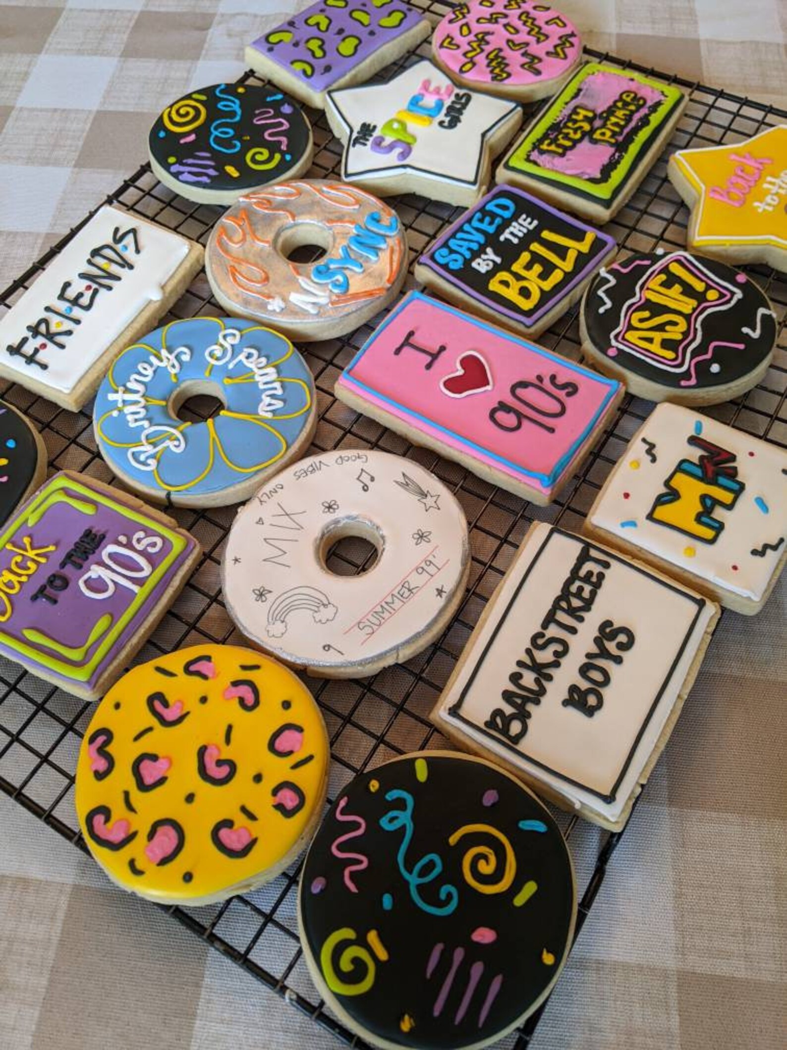 90's Theme Cookie Set - Etsy