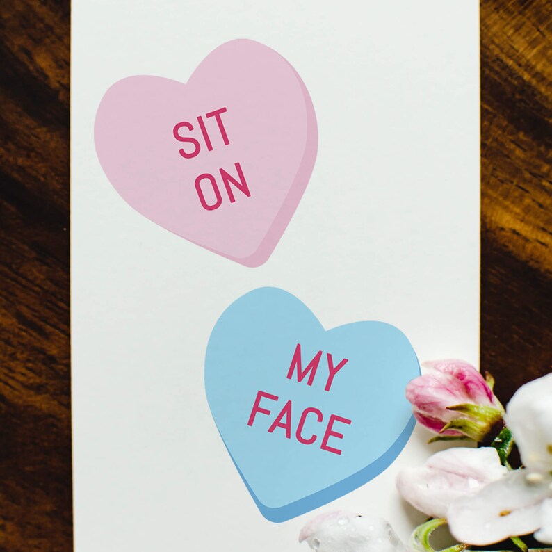 Sit on My Face Card Dirty Candy Heart Dirty Anniversary Card - Etsy