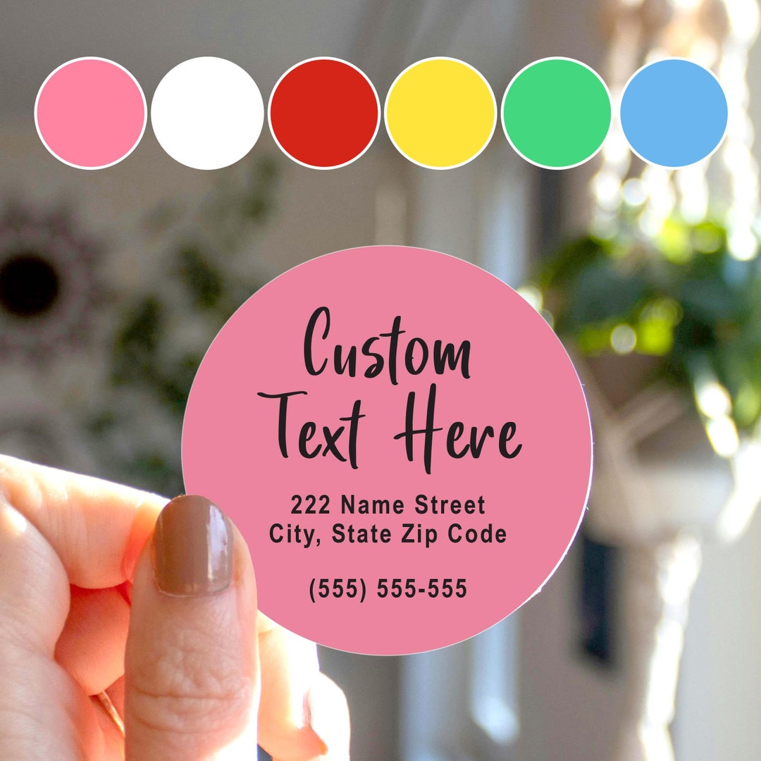 50pc 2” Custom Circle Labels, Small Business Stickers, Personalized ...
