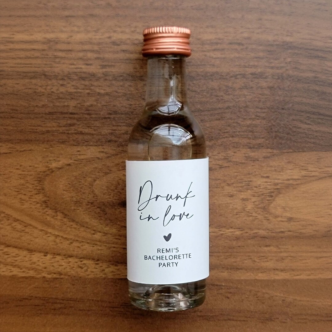 Drunk in Love Custom Mini Liquor Bottle Sticker Label 3"x2" - Custom ...