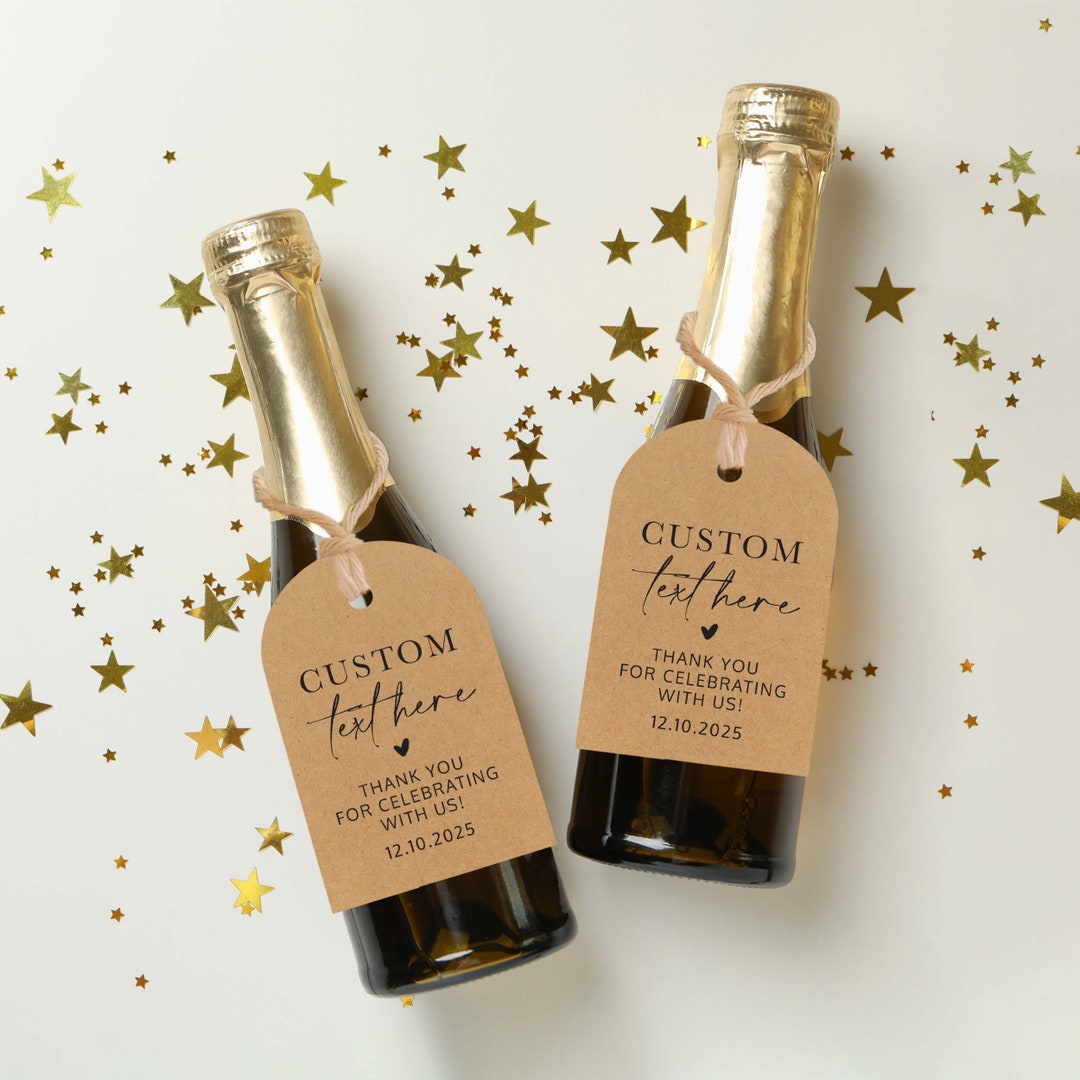 Cursive Custom Mini-alcohol Gift Tags for Bachelorette or Bachelor ...