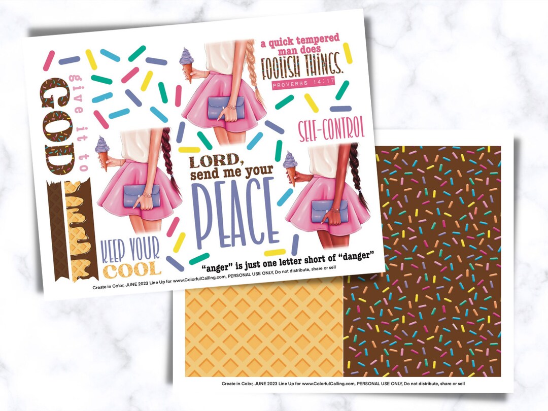 Bible Journaling Printable | Proverbs Journal Printable, Ice Cream ...